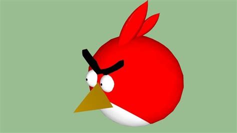 Angry Bird Red 3d Warehouse Angry Bird Angry Birds Pigs Bird