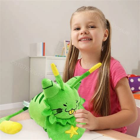2024 New Gnarpy Discovers The Internet Green Cat Plush Toys Stuffed