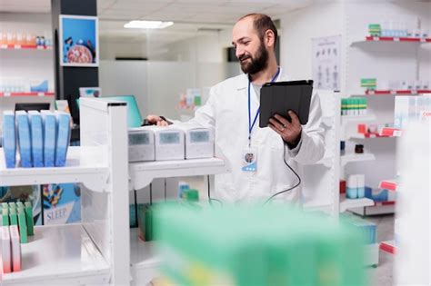 Premium Photo Portrait Of Female Doctor Examining Chemical In Laboratory