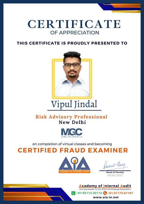 Vipul Jindal On Linkedin Thank You Team Academy Of Internal Audit For