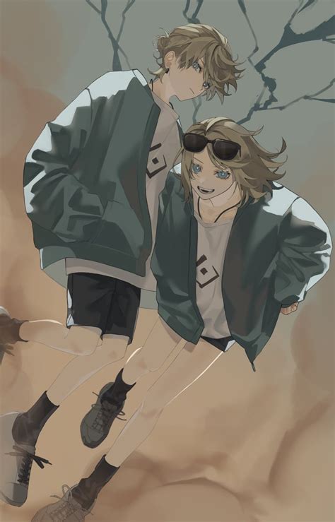 Kagamine Rin And Kagamine Len Vocaloid And 1 More Drawn By Maaroso09