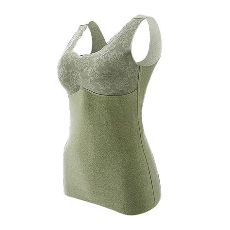 Fleece Lined Thermal Underwear For Women Cami Tank Winter Warm Self