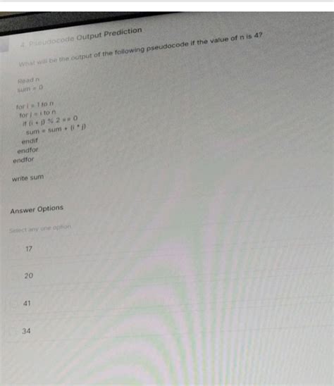 Pseudocode Output Prediction What Will Be StudyX