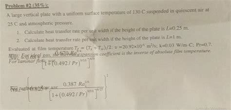 Solved Problem 2 35 A Large Vertical Plate With A