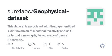GitHub Sunxiaoc Geophysical Dataset This Dataset Is Associated With The Paper Entitled By