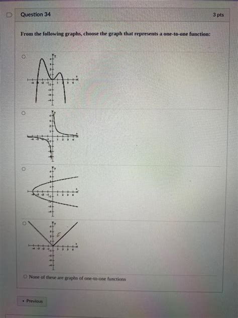 Solved Question 34 3 Pts From The Following Graphs Choose