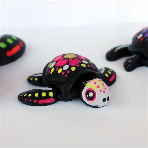 3d Printable Sugar Skull Turtle By Teal Cat Creative