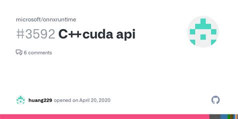 Ccuda Api · Issue 3592 · Microsoftonnxruntime · Github