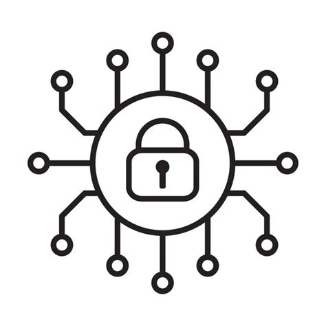 Cyber Security Icon Vector Security Logo Artificial Intelligence Keyhole Symbol Stock Vector By