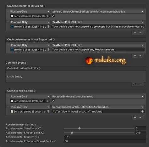 Sensor Camera — Unity Asset 2024 — Gyroscope Accelerometer