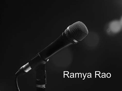 Ramya Rao Anchor And Emcee Ppt