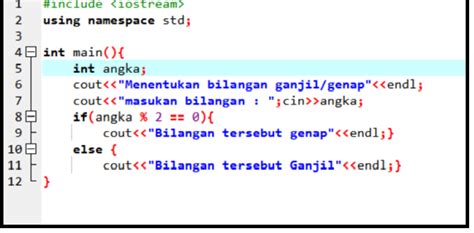 2 Contoh Program C Bilangan Ganjil Dan Genap Kelas Programmer Images