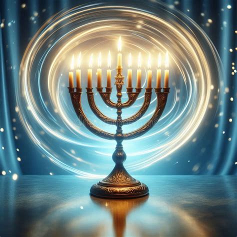 Dancing Menorah A Slow Motion Photo Of A Menorah With Spinning C Stock