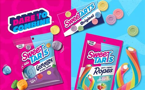 Sweetarts Halos Candy Blue Punch And Strawberries And Cream Tart And Chewy Soft