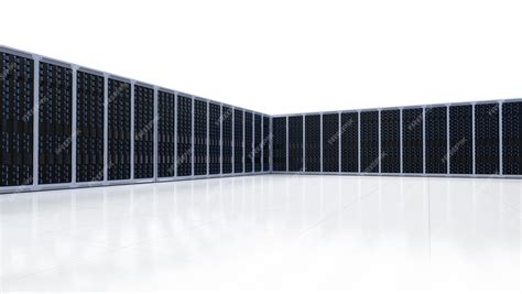 premium photo 3d rendering server room or data center