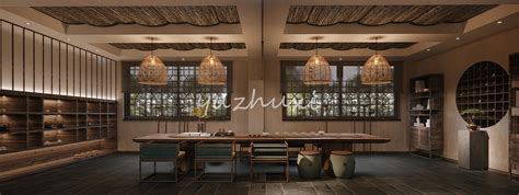 工装——禅意东方，中式会所竹溪设计 站酷zcool