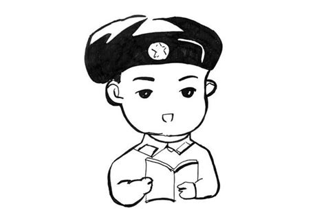 雷锋的画像怎么画简笔画 简笔画图片大全 蒲城教育文学网