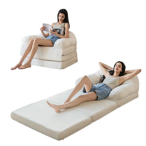 Maxyoyo Giant Bean Bag Chair Folding Sofa Bed For Adult 2 In 1 Bean