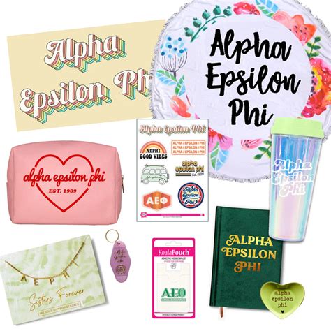 Alpha Epsilon Phi Celebrate Sisterhood Sorority T Box 10 Items