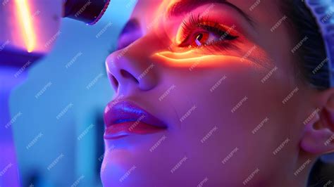 Premium Photo Woman Undergoing Laser Eye Surgery At A Vision