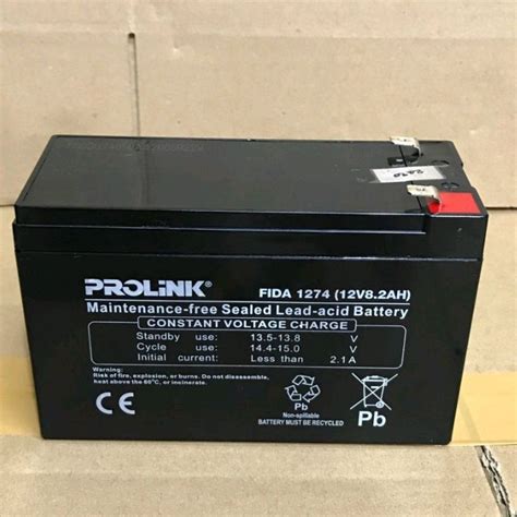 Jual Baterai Ups Prolink Battery Ups 12v 8 2Ah Fida 1270 1274 ORI