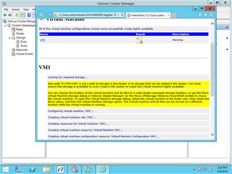 Configuring A Sanless Hyper V Failover Cluster With Datakeeper Cluster Edition Clustering For