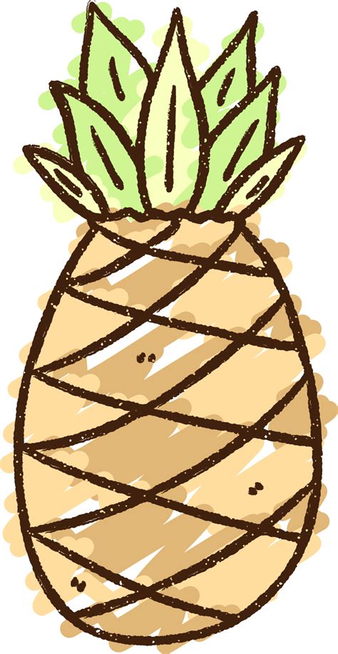 Pineapple Chalk Drawing 45226809 Png