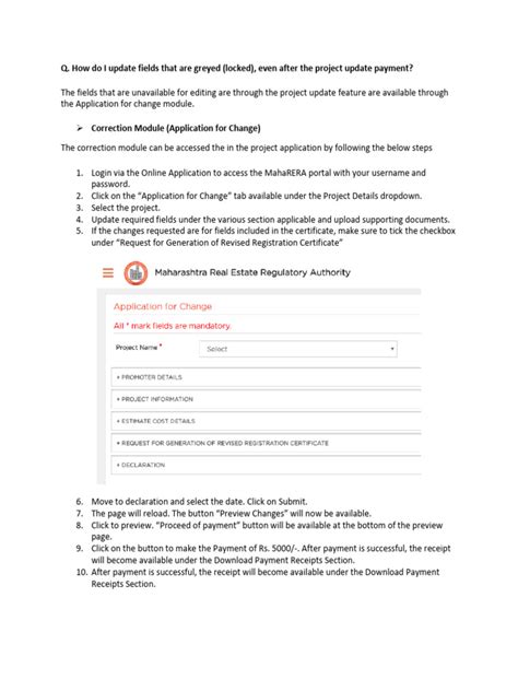 Guidelines Correction And Revision Of Project Details Pdf Computing