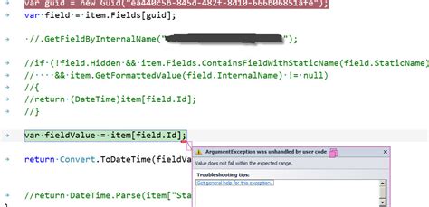 Error Value Does Not Fall Within The Expected Range After Adding A