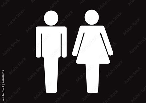 Pictogram Man Woman Sign Icons Toilet Sign Or Restroom Icon Vector De
