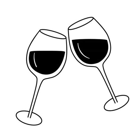 530 Two Wine Glasses Clip Art Stock Illustrations Royalty Free Vector