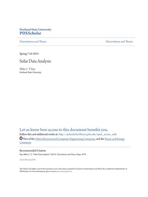 Solar Data Analysis Matlab Pdf Solar Power Photovoltaics