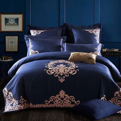 High End 60s Long Staple Cotton Luxury Jacquard Embroidery Bedding Sets