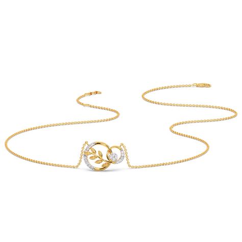 Beautiful Spring Curls Diamond Pendant Necklace For Women Under 35k