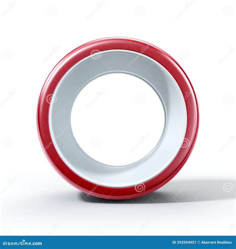 A Red And White Circular Object On A White Surface Stock Illustration Illustration Of