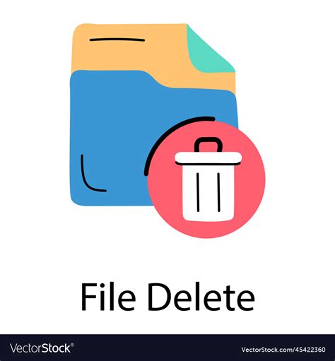 File Delete Royalty Free Vector Image Vectorstock