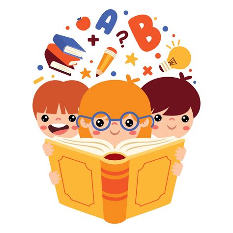 ilustración de niños leyendo libro 20660203 Vector en Vecteezy