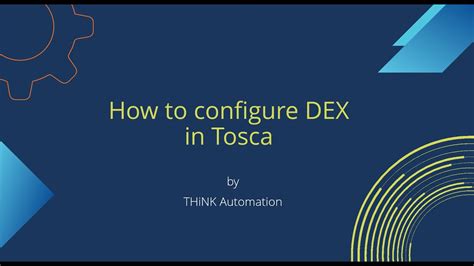 Tricentis Tosca Dex Setup With Aos Distributed Execution Step By