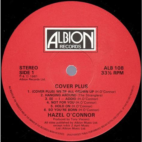 Hazel Oconnor Cover Plus Vinyl Lp 1981 Uk Original Hhv