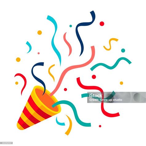 파티 색종이 폭죽 폭발 생일 개념에 대한 스톡 벡터 아트 및 기타 이미지 개념 개념과 주제 공휴일 Istock