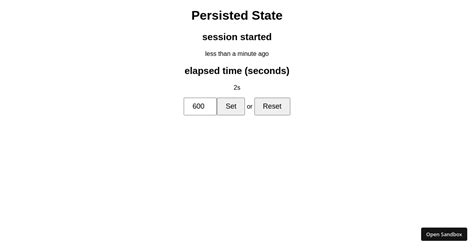 Persisted State Codesandbox