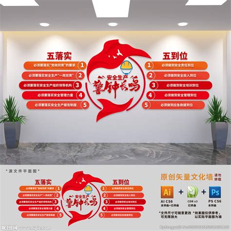 安全生产五落实五到位设计图广告设计广告设计设计图库昵图网