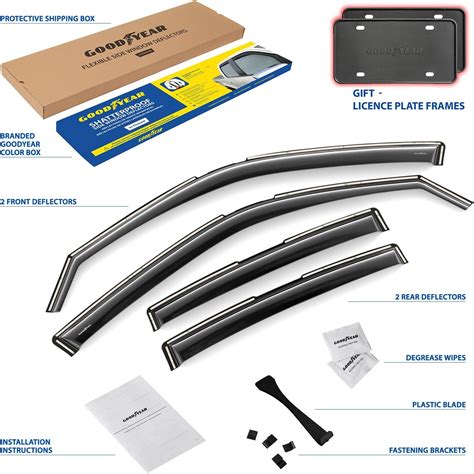 Goodyear Deflectores De Ventana Inastillables En El Canal Para Dodge