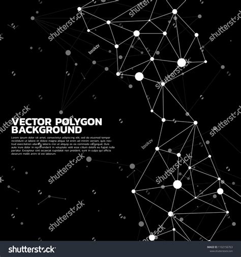 Network Connecting Dot Polygon Background Concept Stock Vector Royalty Free 1102156763