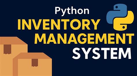 Inventory Management System Project In Python Youtube
