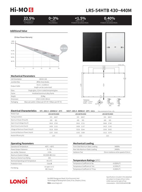 Longi Solar Hi Mo 6 LR5 54 HTB Explorer 430W 435W 440W HPBC Solar