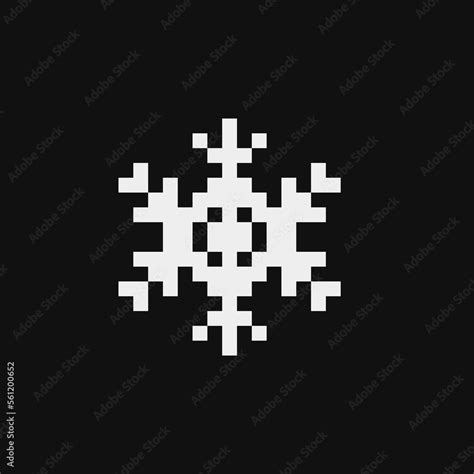 Snowflake Emoji Pixel Art 8 Bit Icon Design For Greeting Card Logo