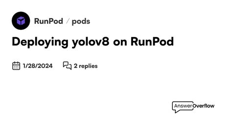 Deploying Yolov8 On Runpod Runpod