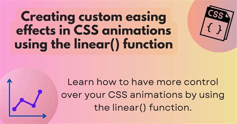 Cartisien On Linkedin Creating Custom Easing Effects In Css Animations Using The Linear