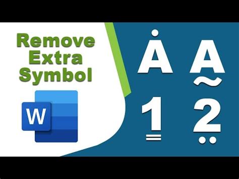 How To Remove Extra Symbol From Character In Microsoft Word The Graphic Home